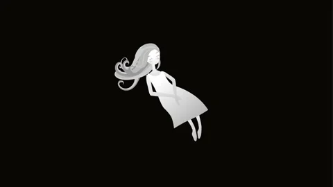 cartoon Girl soul background and 2d anim... | Stock Video | Pond5
