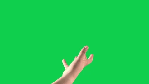 Cartoon hand reaching up on green screen... | Stock Video | Pond5