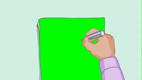 Cartoon Hand Writing Your Text on the Sh... | Stock Video | Pond5