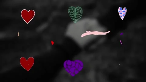 After Effects: Cartoon Hearts Stickers for After Effects #169634986