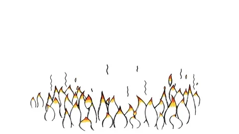 Cartoon hot hell fire. Flames in hell. | Stock Video | Pond5