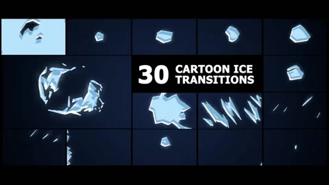 Cartoon Ice Transitions | After Effects ~ After Effects #225409754