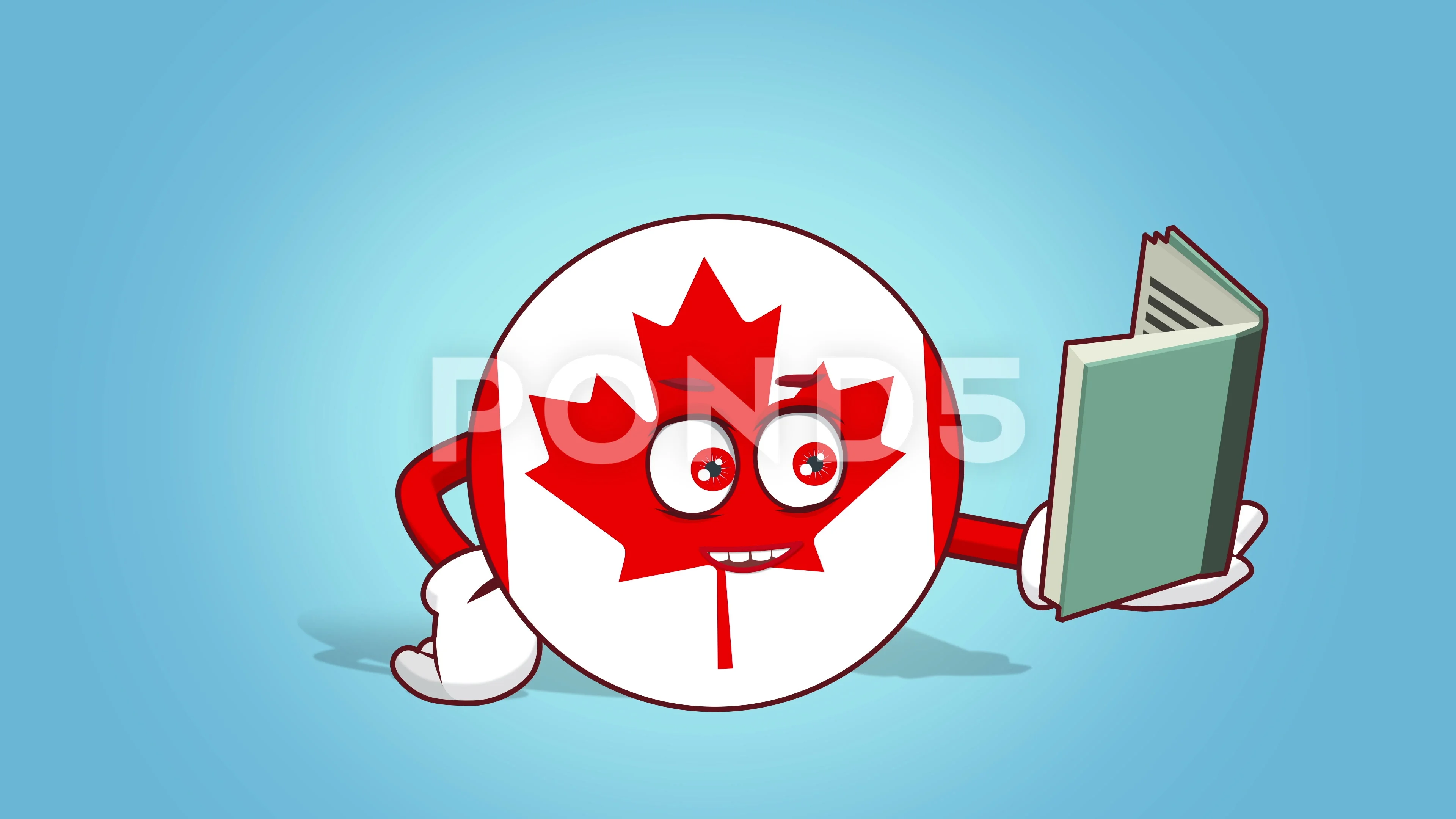 Cartoon Canadian Flag