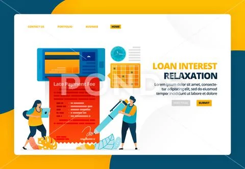 Cartoon illustration of apply for a credit card installment payment ...