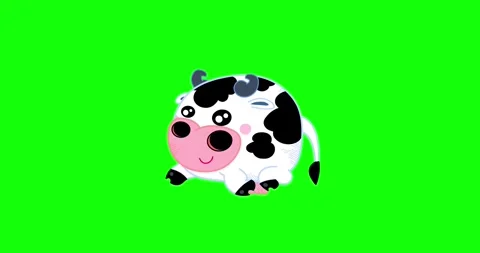 Cartoon Kawaii Cow Stock Videos – Royalty-Free HD & 4K Videos