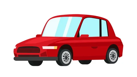 Red Car Animation Stock Video Footage | Royalty Free Red Car Animation ...
