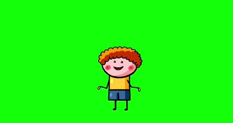 Cartoon kid character moves Peter boy is... | Stock Video | Pond5