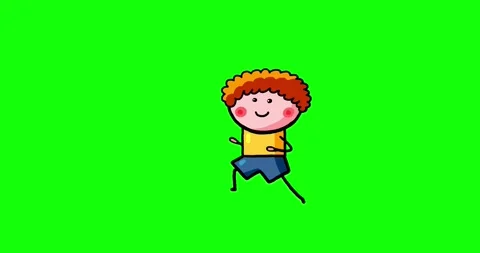 Cartoon kid character moves Peter boy is... | Stock Video | Pond5