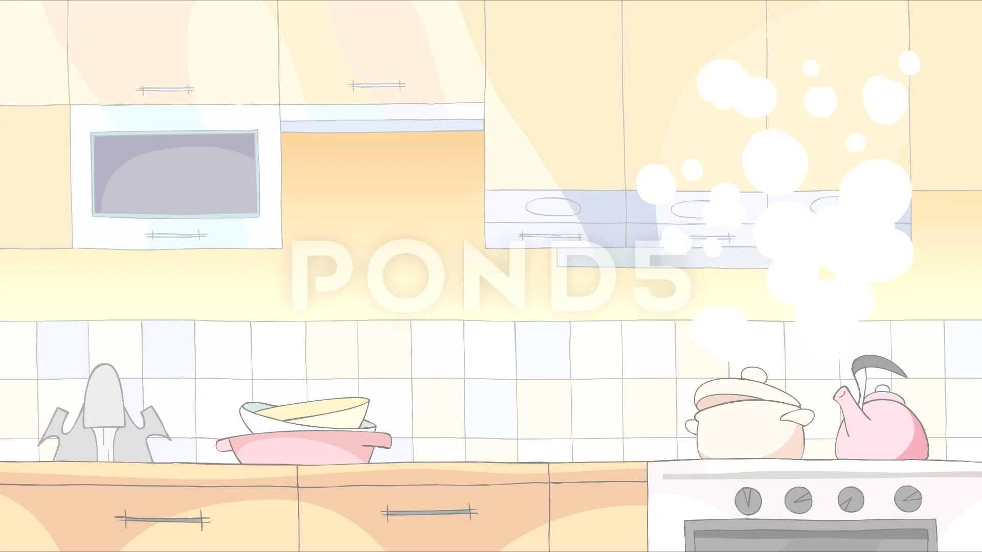 Kitchen Background Cartoon