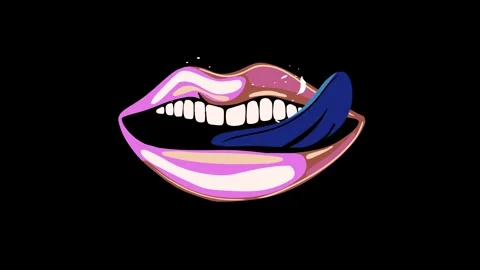 Cartoon lips animation. 4k resolution wi... | Stock Video | Pond5