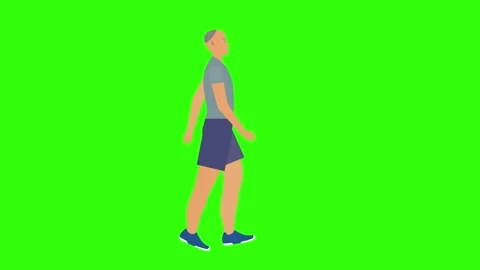 Cartoon Man walking animation, seamless ... | Stock Video | Pond5