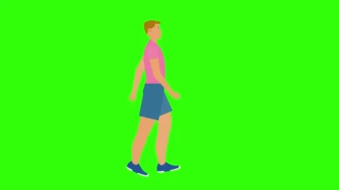 Cartoon Man walking animation, seamless ... | Stock Video | Pond5