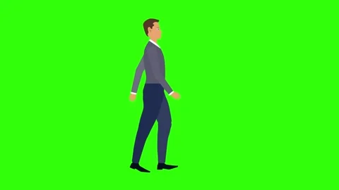 Cartoon Man walking animation, seamless ... | Stock Video | Pond5