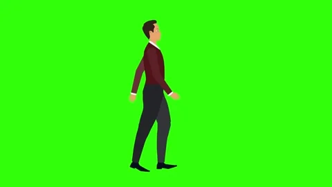 Cartoon Man walking animation, seamless ... | Stock Video | Pond5