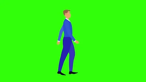 Cartoon Man walking animation, seamless ... | Stock Video | Pond5
