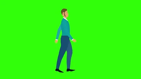 Cartoon Man walking animation, seamless ... | Stock Video | Pond5