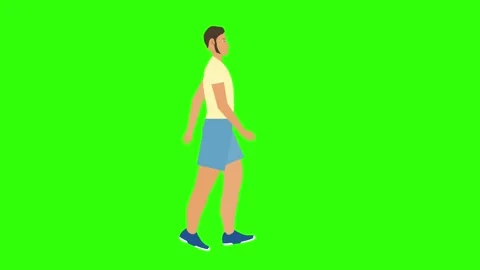 Cartoon Man walking animation, seamless ... | Stock Video | Pond5