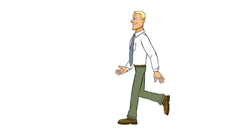 cartoon man walking, movement backgroun... | Stock Video | Pond5