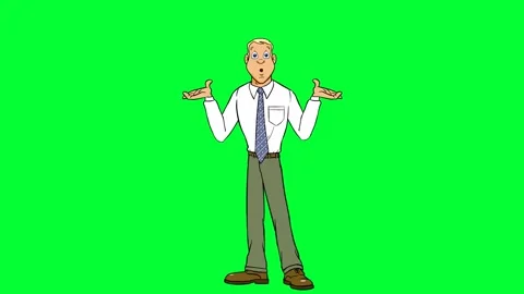 cartoon man what reaction background an... | Stock Video | Pond5