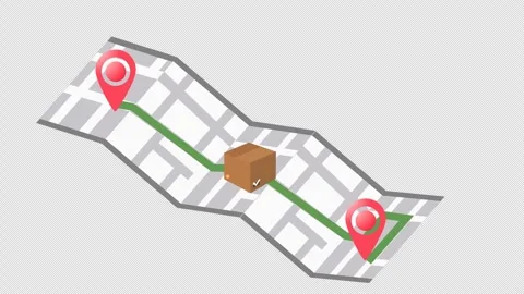 Cartoon Road Map Stock Footage ~ Royalty Free Stock Videos | Pond5