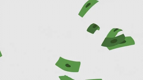 cartoon Money Dollar Falling down green ... | Stock Video | Pond5