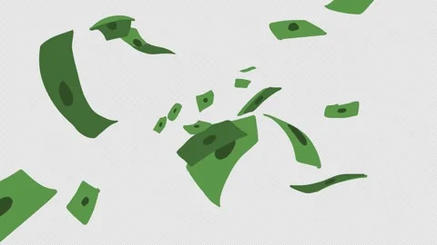 cartoon Money Dollar Falling down green ... | Stock Video | Pond5
