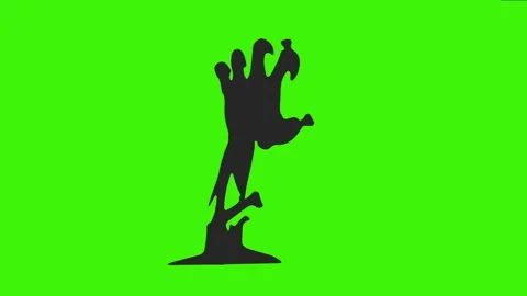 Cartoon Monster Hand Animation on Green ... | Stock Video | Pond5