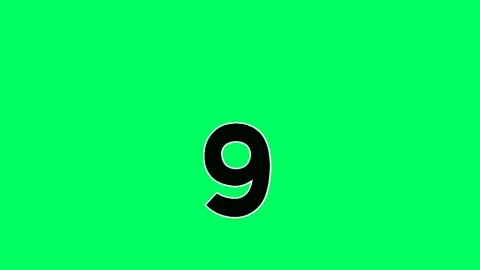 Cartoon Moving down Number nine 9 animat... | Stock Video | Pond5