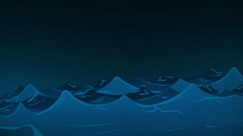 Cartoon Ocean Waves Animation | Stock Video | Pond5