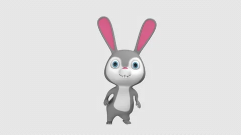 Cartoon Rabbit looped dance - 3d render ... | Stock Video | Pond5