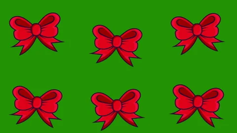 cartoon red bow background animation. | Stock Video | Pond5