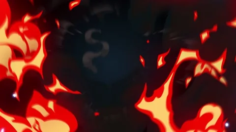 Cartoon red color fire, comic, graphic, ... | Stock Video | Pond5