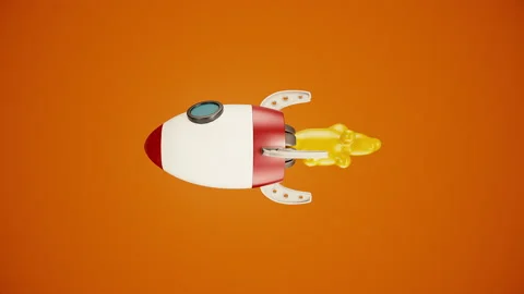 Cartoon Rocket Video Loop | Stock Video | Pond5