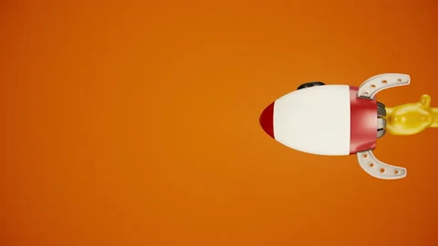 Cartoon Rocket Video Loop | Stock Video | Pond5