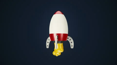 Cartoon Rocket Video Loop | Stock Video | Pond5