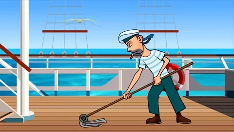 Man Mopping Ocean Stock Videos – Royalty-Free HD & 4K Videos