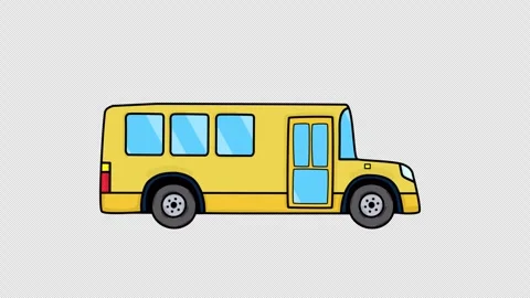 School Bus Vector Stock Video Footage | Royalty Free School Bus Vector ...