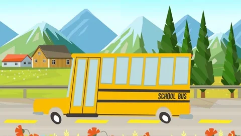 School Bus Cartoon Stock Videos – Royalty-Free HD & 4K Videos