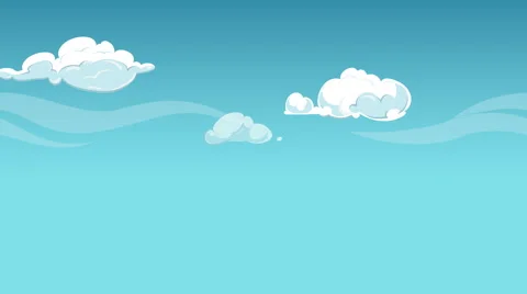 Cartoon seamless loop clouds animation | Stock Video | Pond5