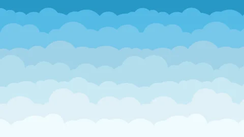 Cartoon seamless loop clouds animation. ... | Stock Video | Pond5