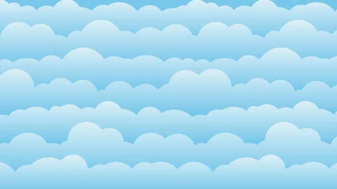 Cartoon seamless loop clouds animation. ... | Stock Video | Pond5
