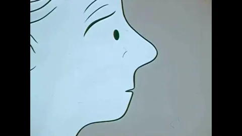 A cartoon shows the way sound waves are ... | Stock Video | Pond5