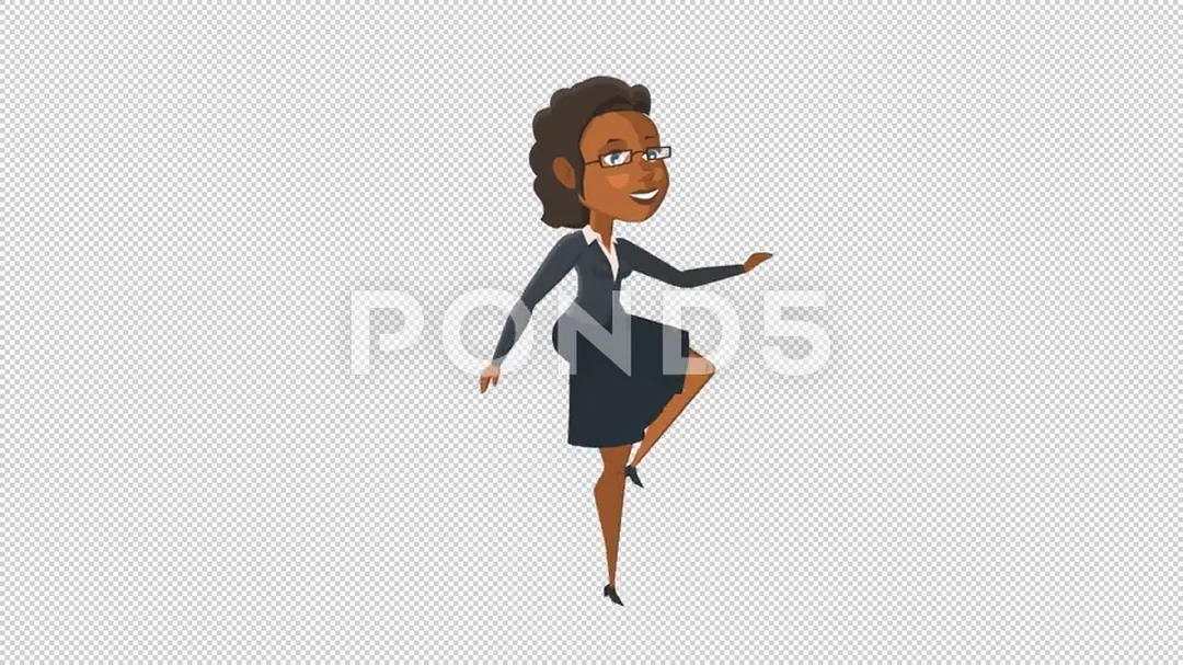 Black Business Woman Cartoon