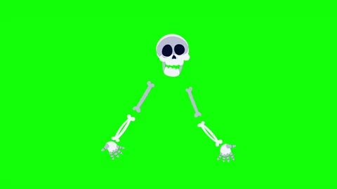 Cartoon Skeleton Green Screen Stock Video Footage | Royalty Free ...