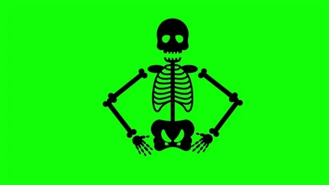 Cartoon Skeleton Green Screen Stock Video Footage | Royalty Free ...