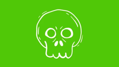 Skull Face Green Screen Stock Video Footage | Royalty Free Skull Face Green Screen Videos | Pond5