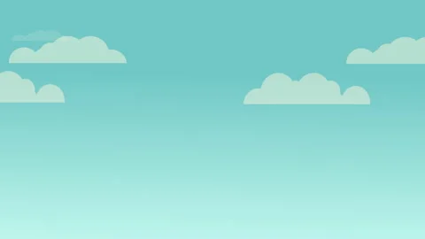 Cartoon sky animated. Animation moving c... | Stock Video | Pond5