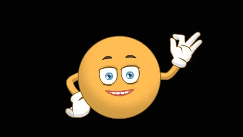 Cartoon smiley animated character face o... | Stock Video | Pond5