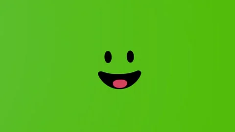 Cartoon smiley face icon animation on a ... | Stock Video | Pond5