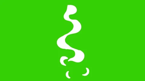 Cartoon Smoke Animation Loop on Green Sc... | Stock Video | Pond5